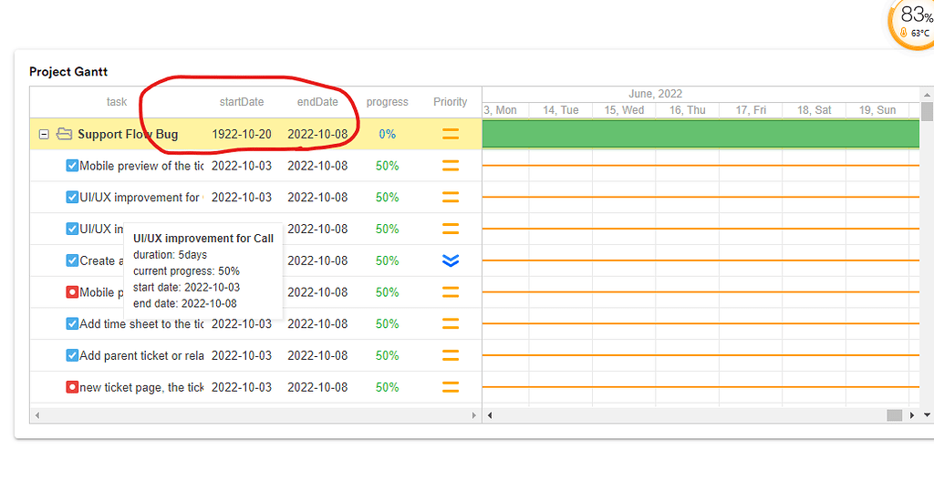 How to set gantt project start date - Gantt - DHTMLX