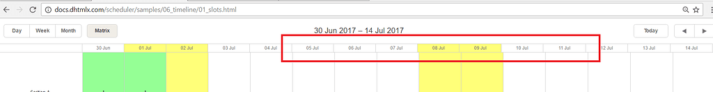 Scheduler header misalignment - Javascript - DHTMLX