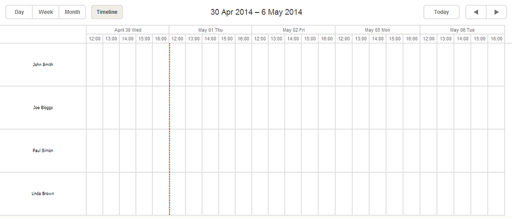 Timeline multiple days, limiting hours and scrolling week - Javascript ...