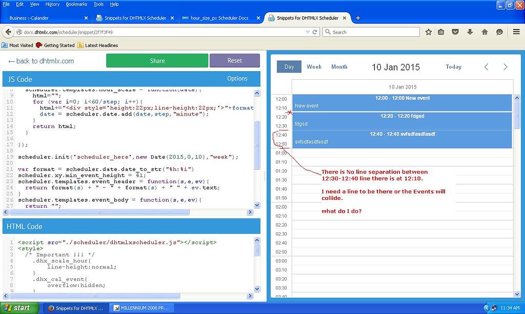 Scheduler Event Separation Javascript Dhtmlx 7745