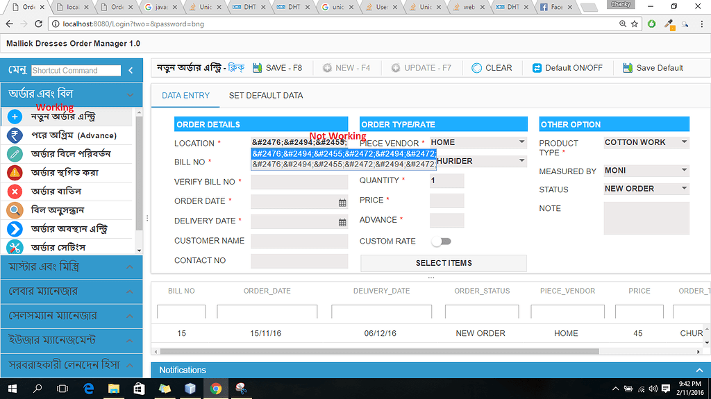 Unicode value for DhtmlxForm select options. - Suite 5 - DHTMLX