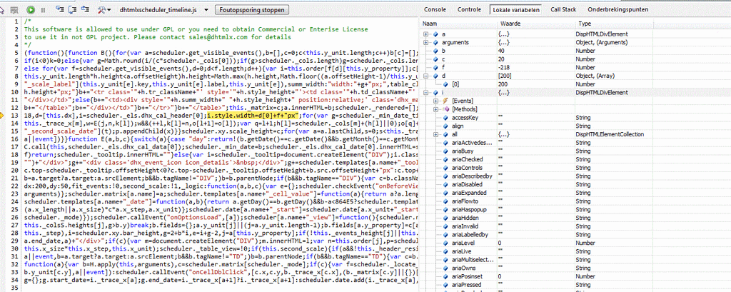Scheduler within a container element - Javascript - DHTMLX