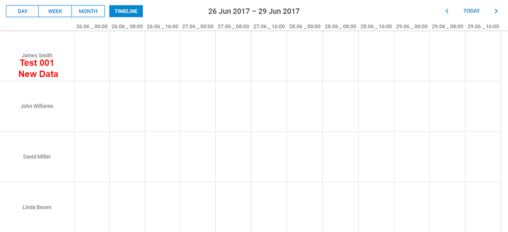 Modify the section label in the timeline view - Scheduler - DHTMLX