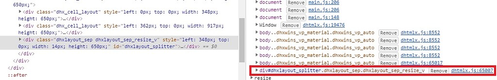How to remove event listener on layout separator - Suite 5 - DHTMLX