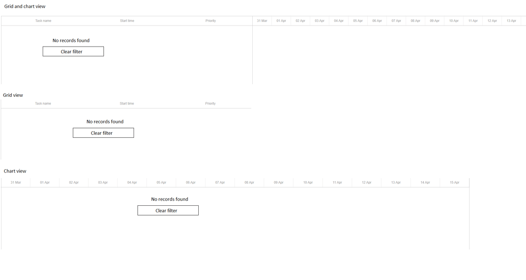 Display no records found message in Gantt - Gantt - DHTMLX