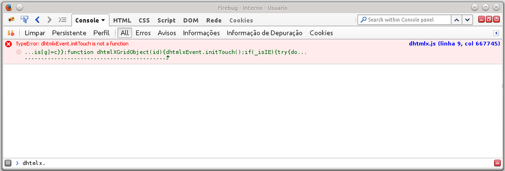 dhtmlxEvent.initTouch is not a function - Suite 5 - DHTMLX