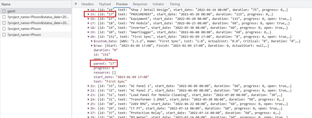 Import file mpp. WBS are displaced in Gantt - Gantt - DHTMLX