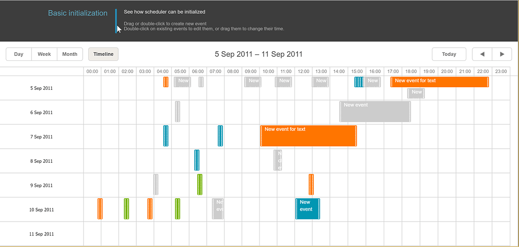 Timeline Day Mode Oncontextmenu Asp Mvc Dhtmlx