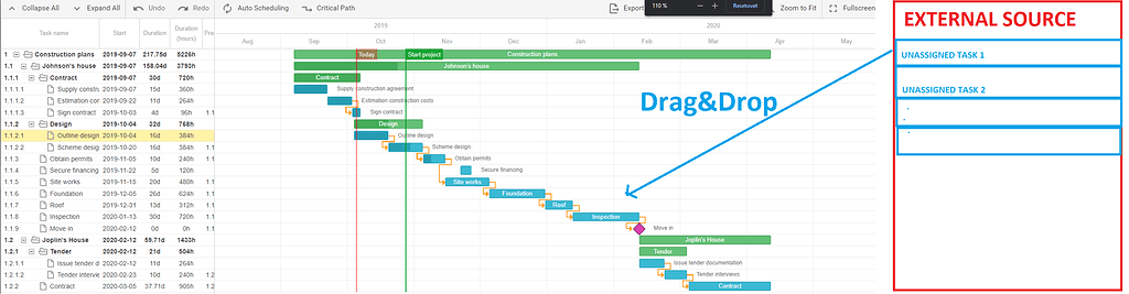 Gantt Drag & Drop Tasks from an External Source - Gantt - DHTMLX