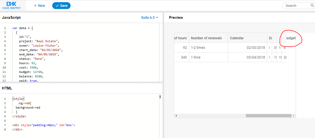 Grid column resize - Suite 6 - DHTMLX