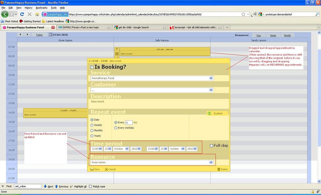 Drag n drop recurring events between units - Javascript - DHTMLX