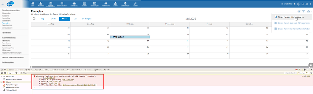 PDF Export in Month View - Javascript - DHTMLX