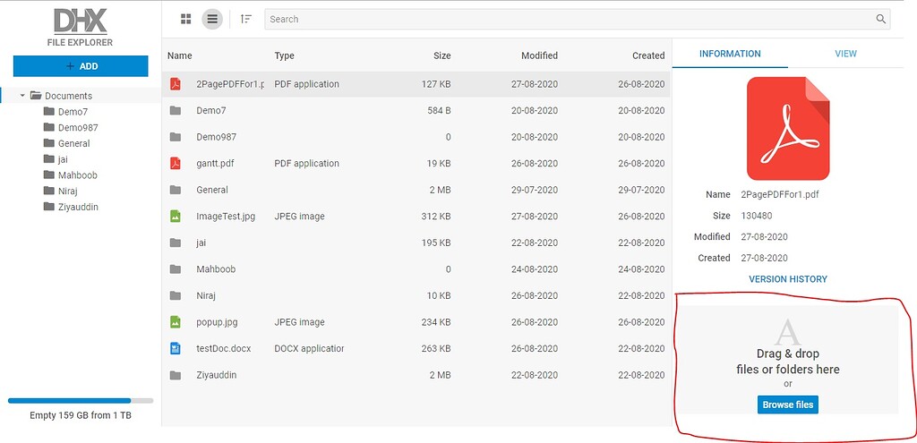 Vault file uploader not working with DHX file manager application - Vault - DHTMLX