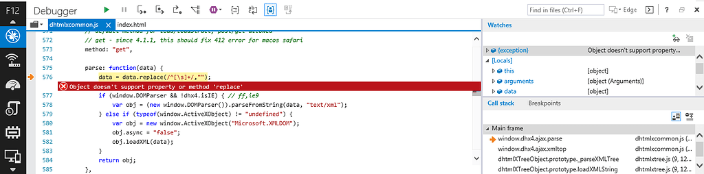 dhtmlxTree Does Not Work in IE11 - Suite 5 - DHTMLX