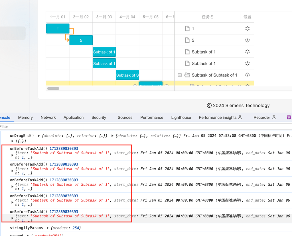 onBeforeTaskAdd being called multiple times with the same task id - Gantt - DHTMLX