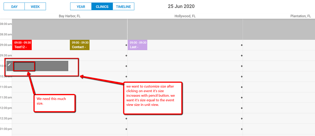 How can we customize events view size in unit view grid? - Scheduler - DHTMLX