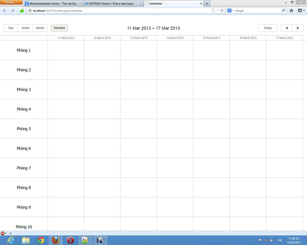 Event not display in timeline view - Javascript - DHTMLX