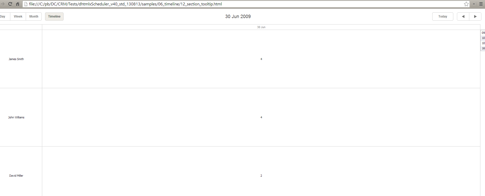 Tooltip Out Of Screen Cant Disable Tooltip Event Matrix Javascript Dhtmlx