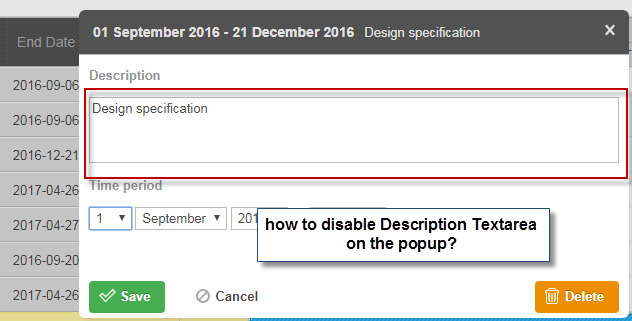 How To Disable Textbox On Gantt Chart Popup Gantt DHTMLX