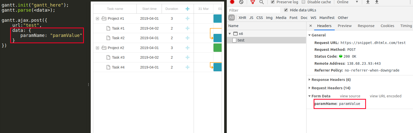 Send another parameter Create Task - Edit Task - Gantt - DHTMLX