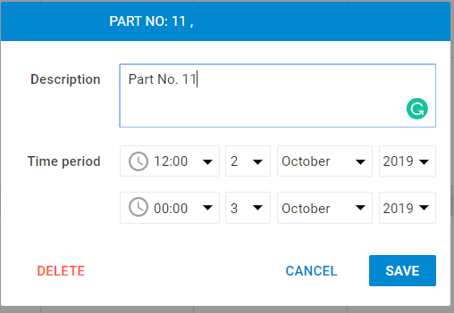 Select Bar In Timeline View Javascript DHTMLX